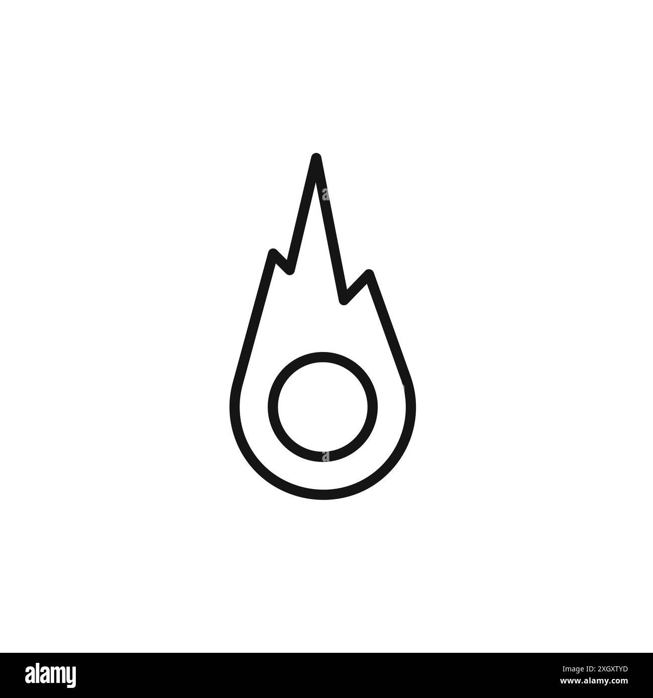 Comet icon logo sign vector outline in black and white color Stock ...