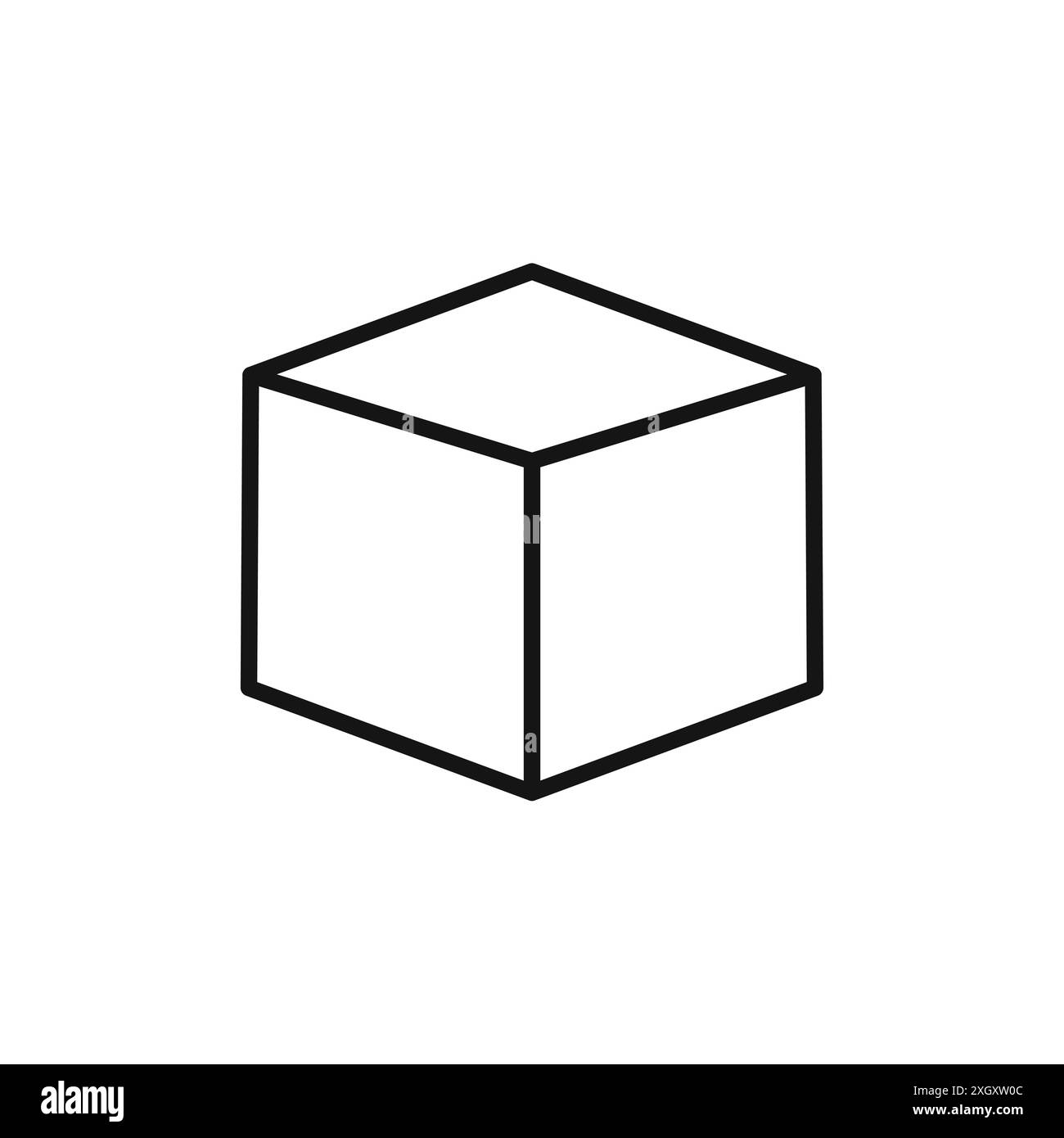 Cube outline logo hi-res stock photography and images - Alamy