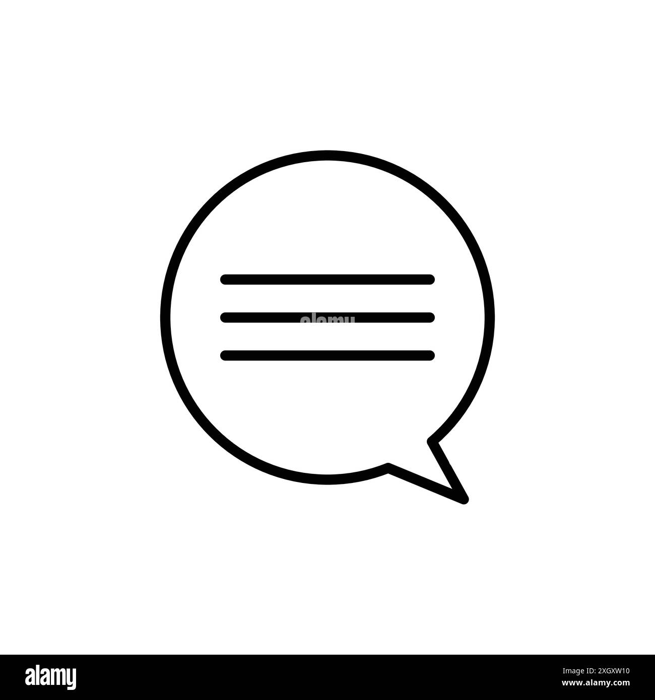 Comment icon logo sign vector outline in black and white color Stock ...