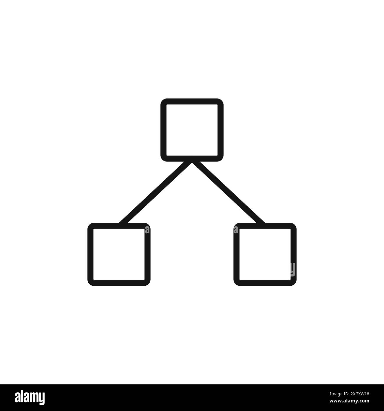 Chart tree icon logo sign vector outline in black and white color Stock ...