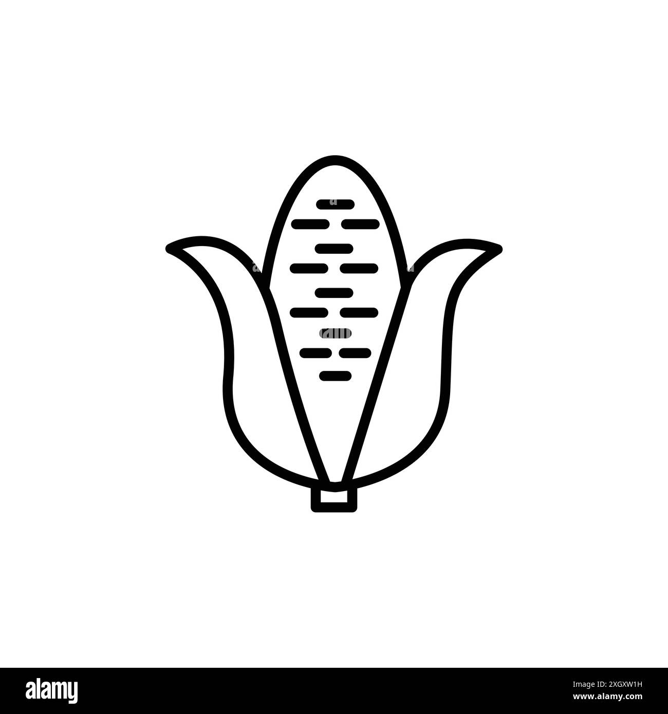 Corn icon linear color Stock Vector Images - Alamy