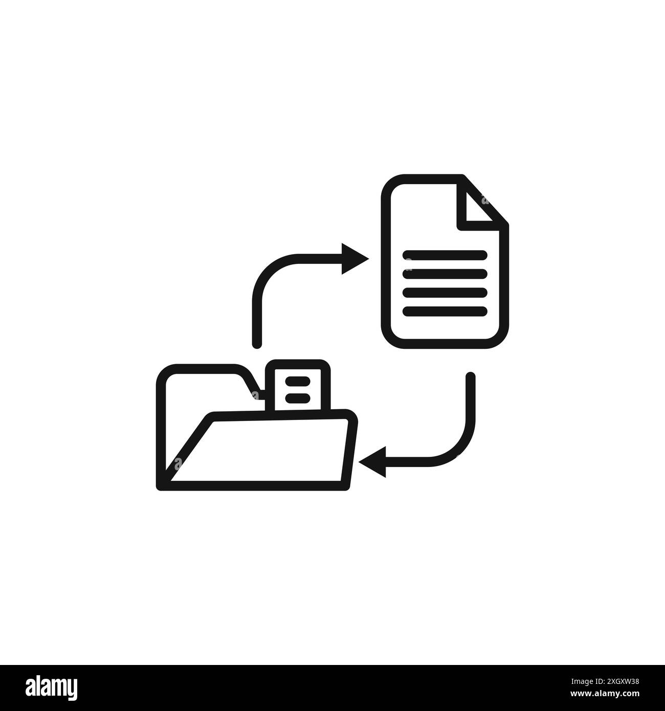 Data transfer icon logo sign vector outline in black and white color ...