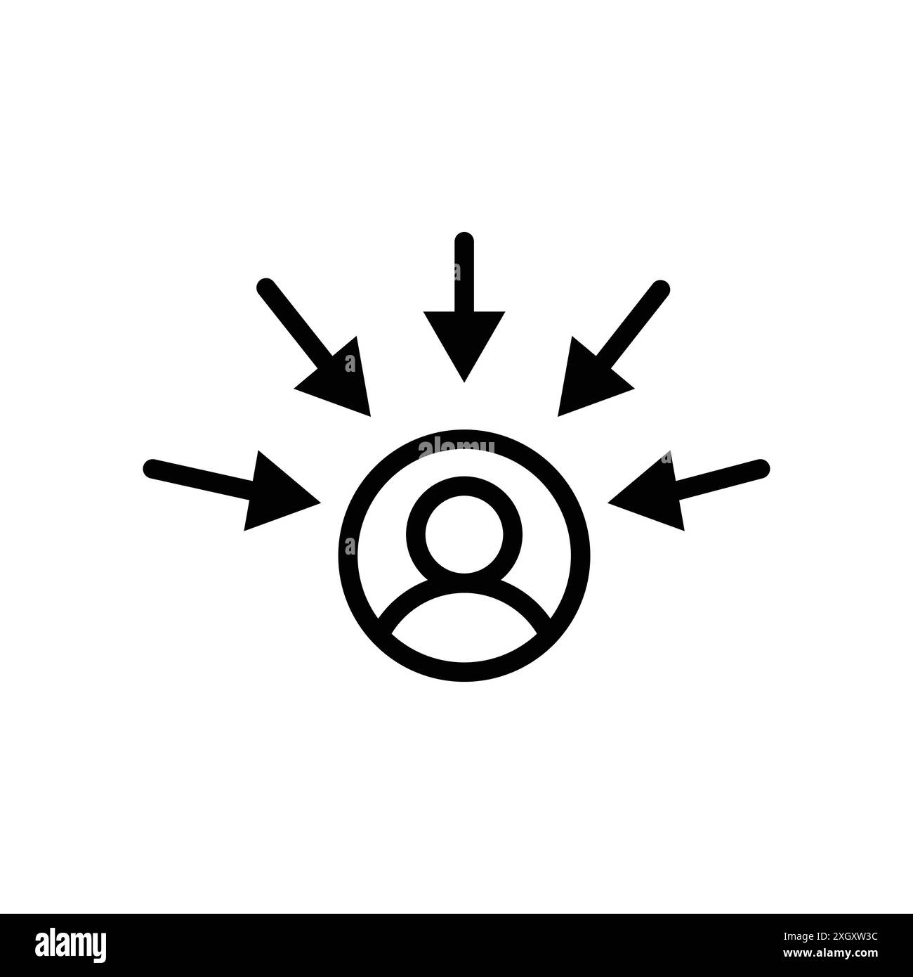 Centric consumer icon logo sign vector outline in black and white color ...