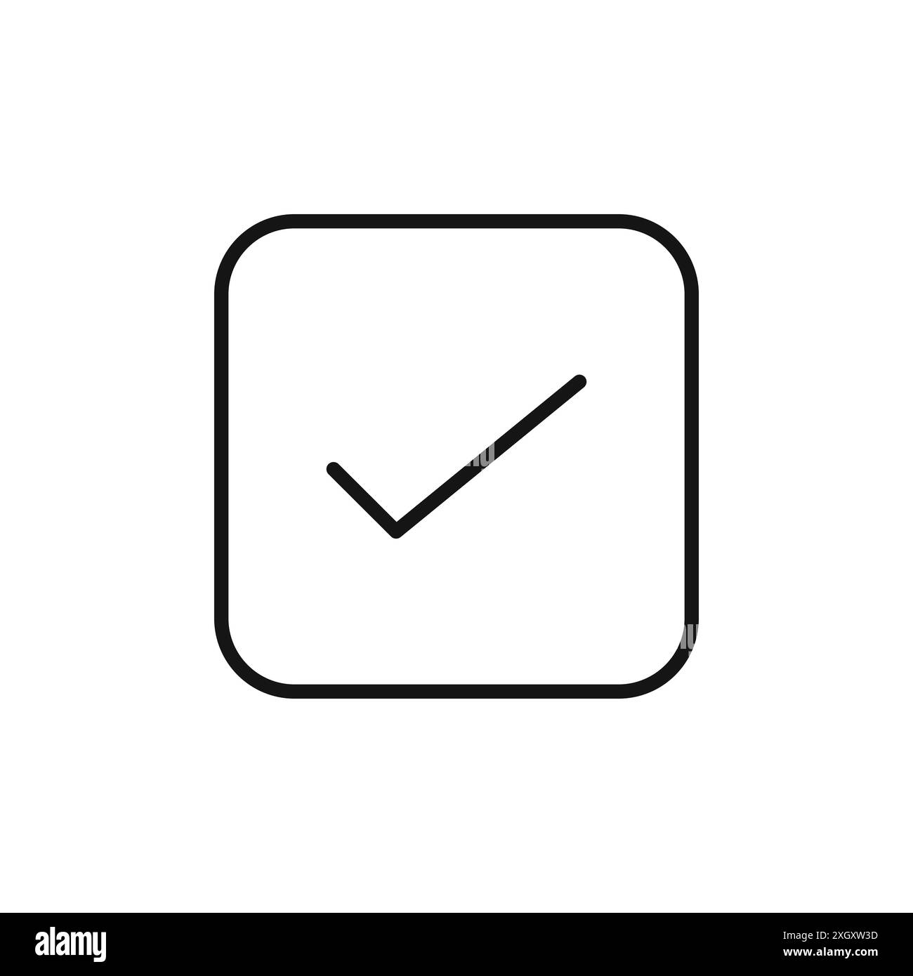 Check icon logo sign vector outline in black and white color Stock ...