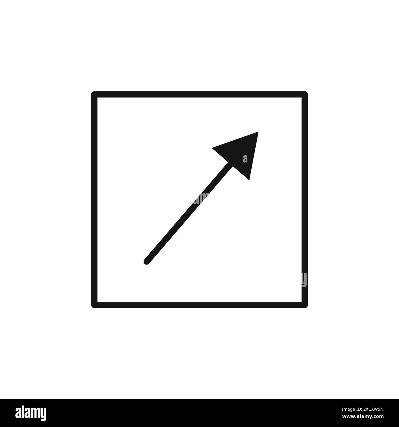 Expand icon logo sign vector outline in black and white color Stock ...