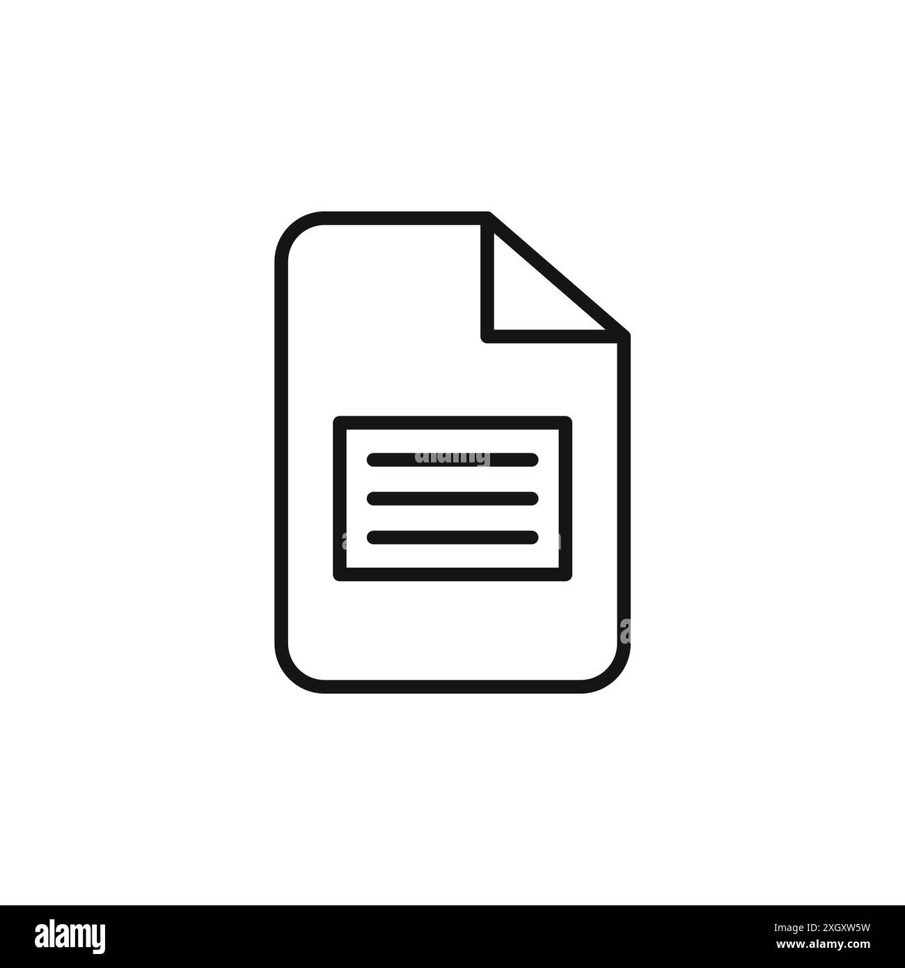 File icon logo sign vector outline in black and white color Stock ...