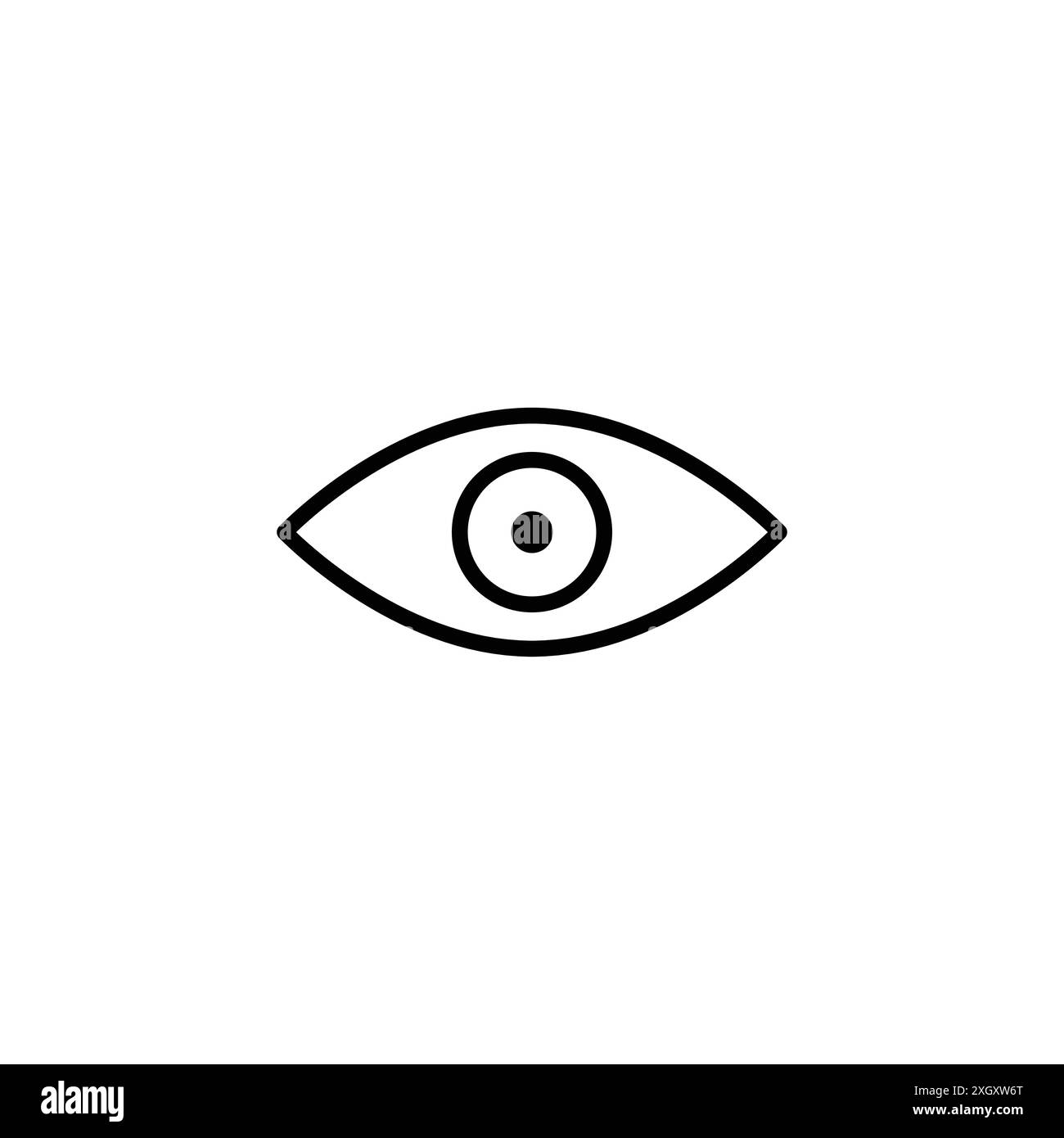 Optometry lens icon outline Black and White Stock Photos & Images - Alamy