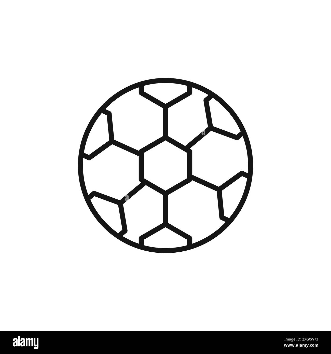 Football icon logo sign vector outline in black and white color Stock ...