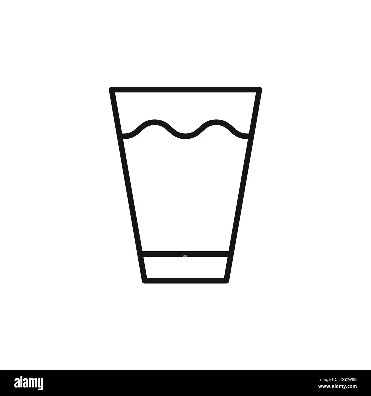 Glass icon logo sign vector outline in black and white color Stock ...