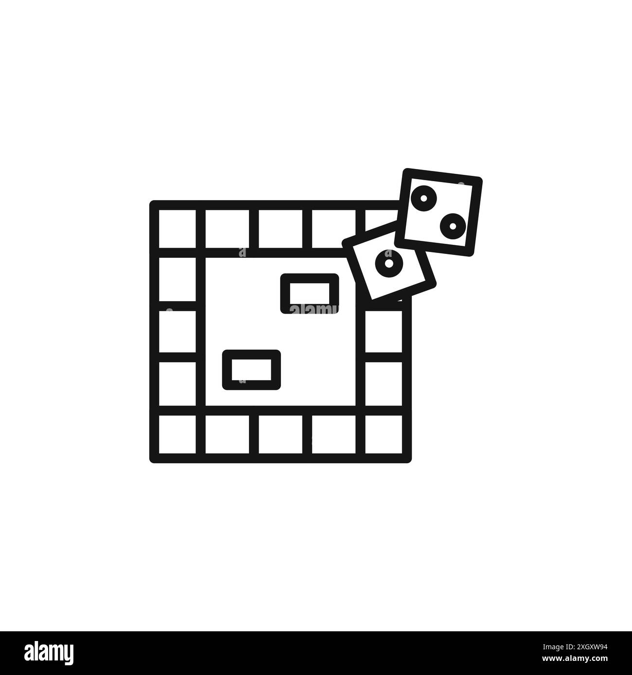 Game board icon logo sign vector outline in black and white color Stock ...