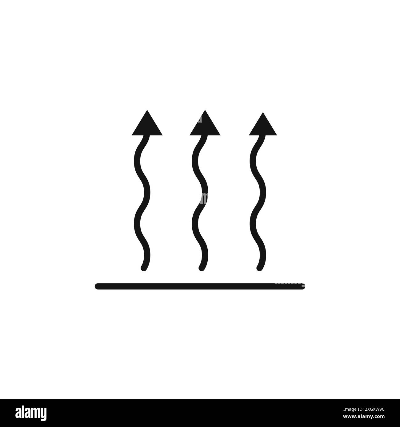 Heat icon logo sign vector outline in black and white color Stock ...