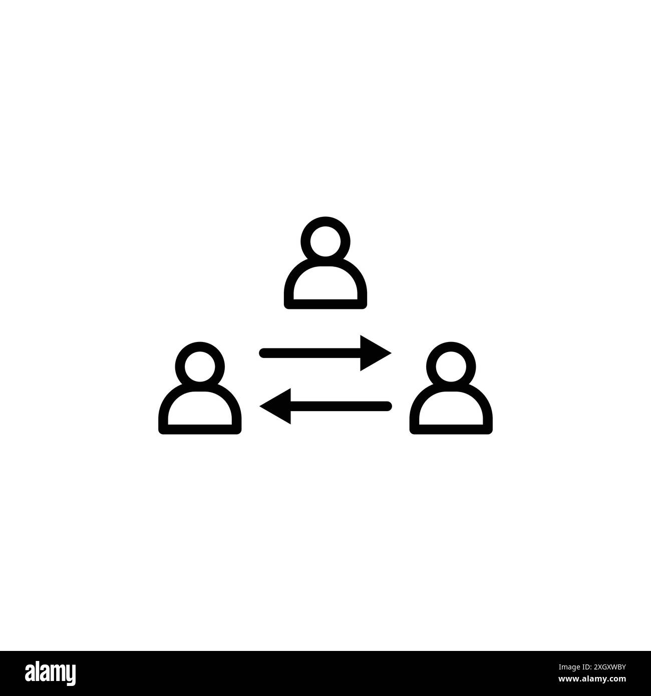 Mediator icon logo sign vector outline in black and white color Stock ...