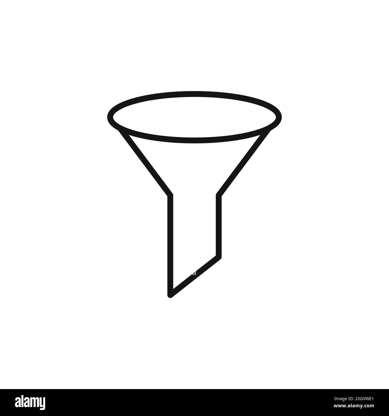 Filter icon logo sign vector outline in black and white color Stock ...