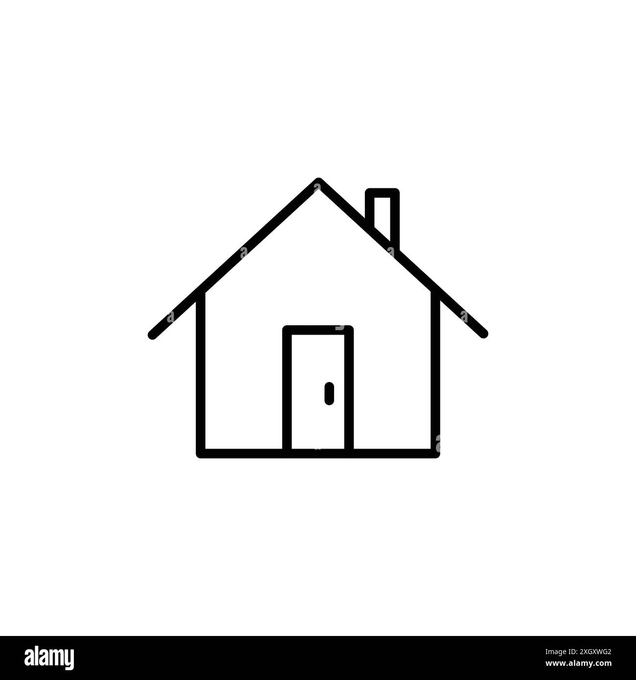 Home icon logo sign vector outline in black and white color Stock ...