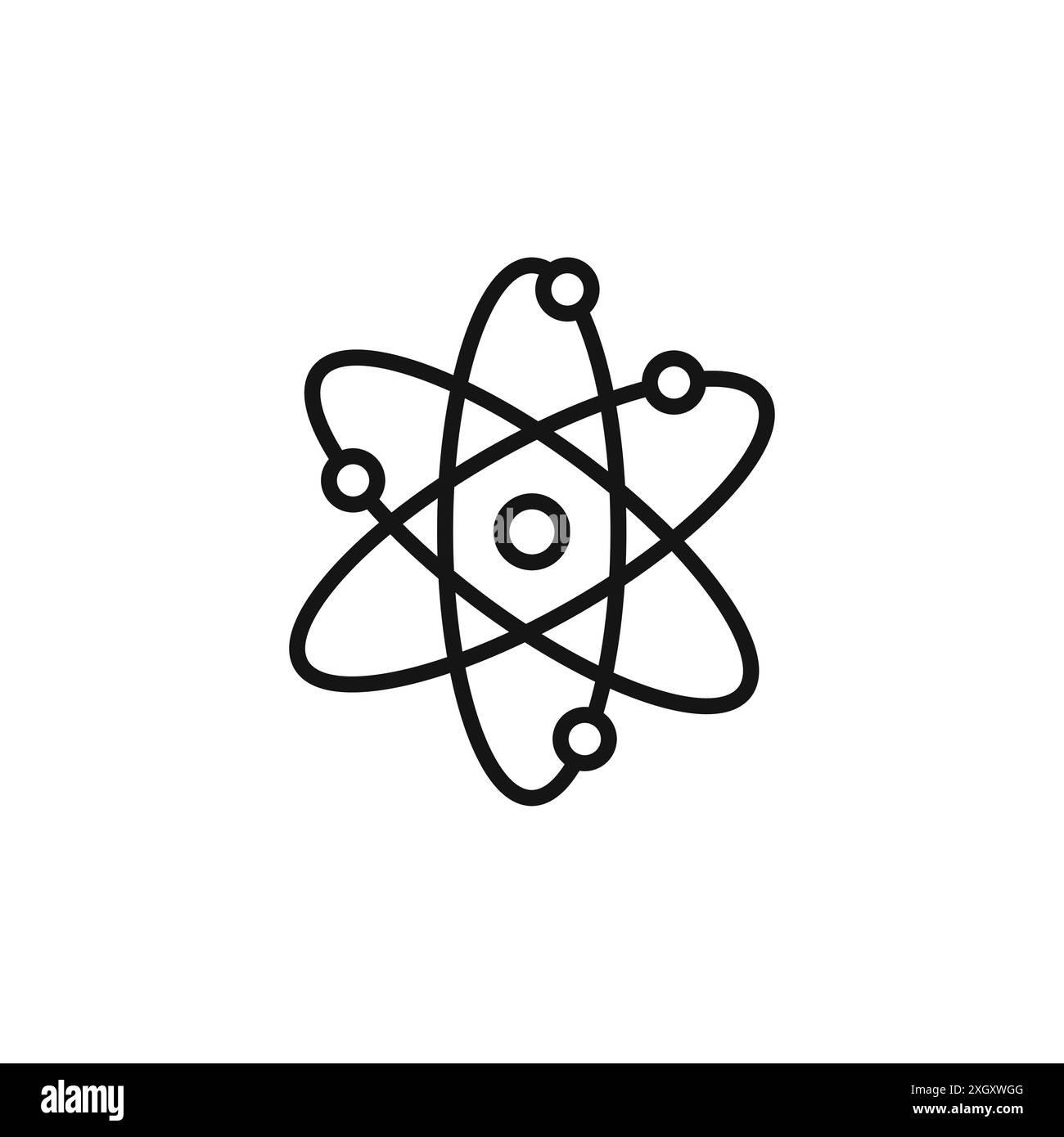 Physics icon logo sign vector outline in black and white color Stock ...