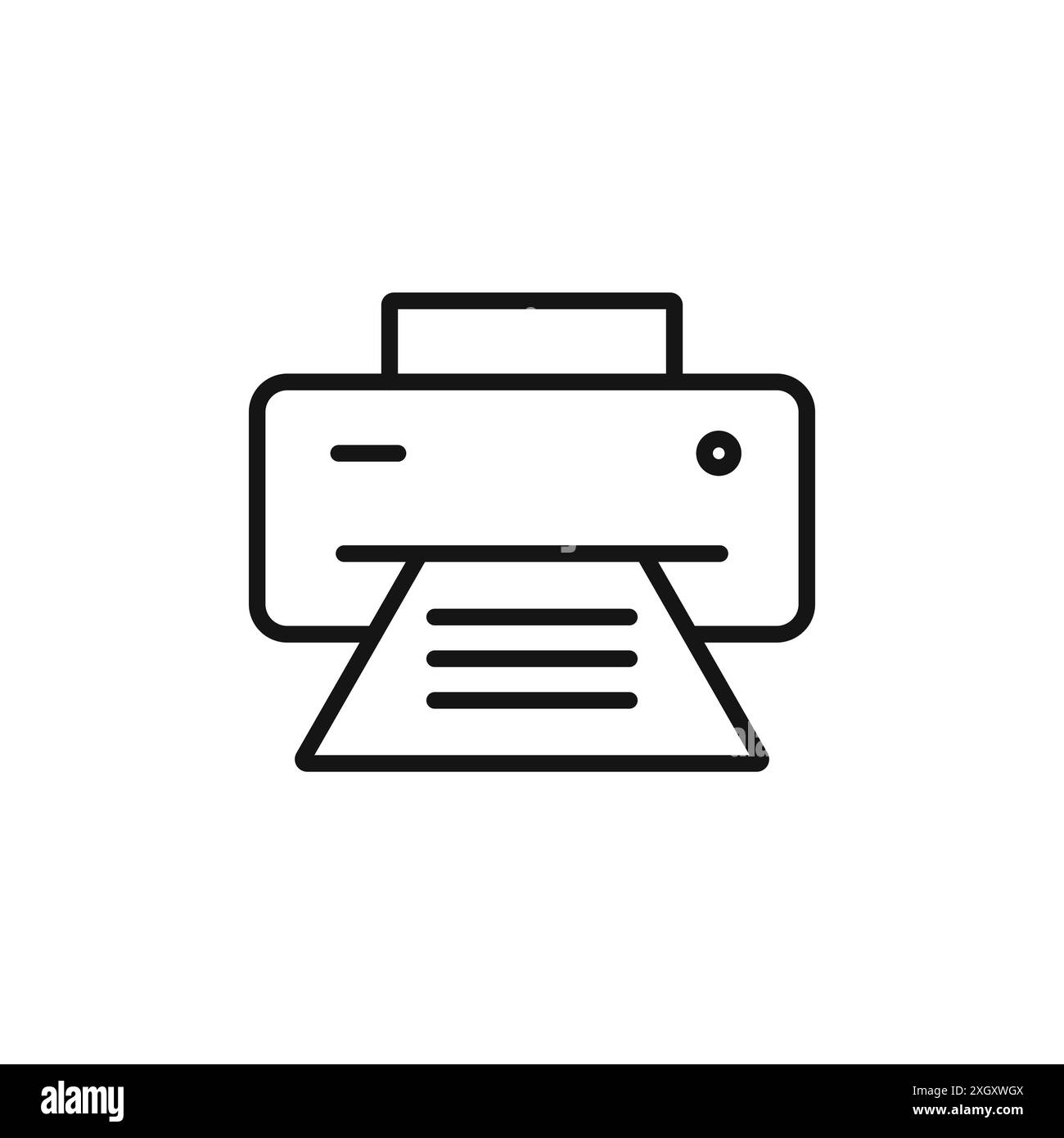 Print icon logo sign vector outline in black and white color Stock ...