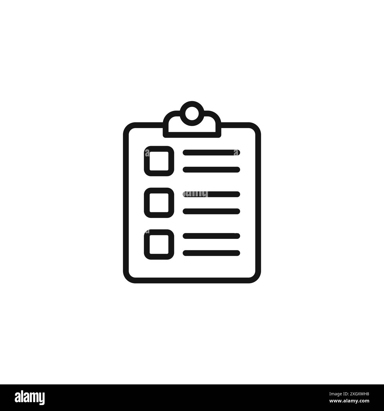 List icon logo sign vector outline in black and white color Stock ...