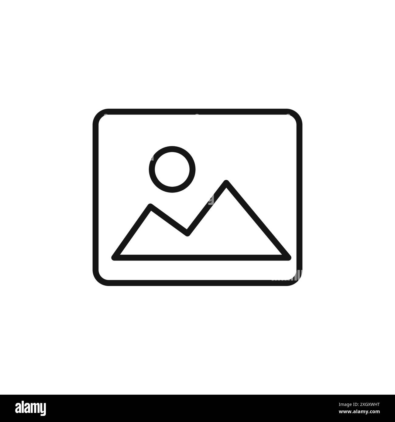 Gallery icon logo sign vector outline in black and white color Stock ...