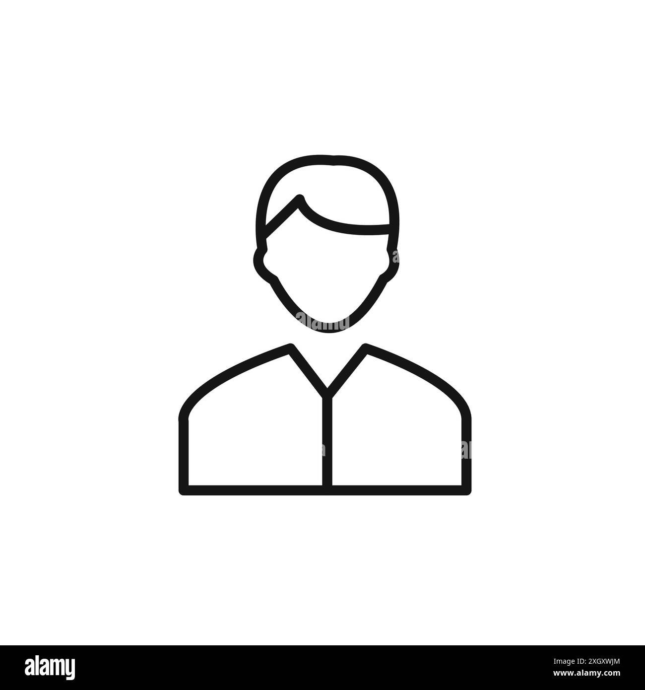 Man icon logo sign vector outline in black and white color Stock Vector ...