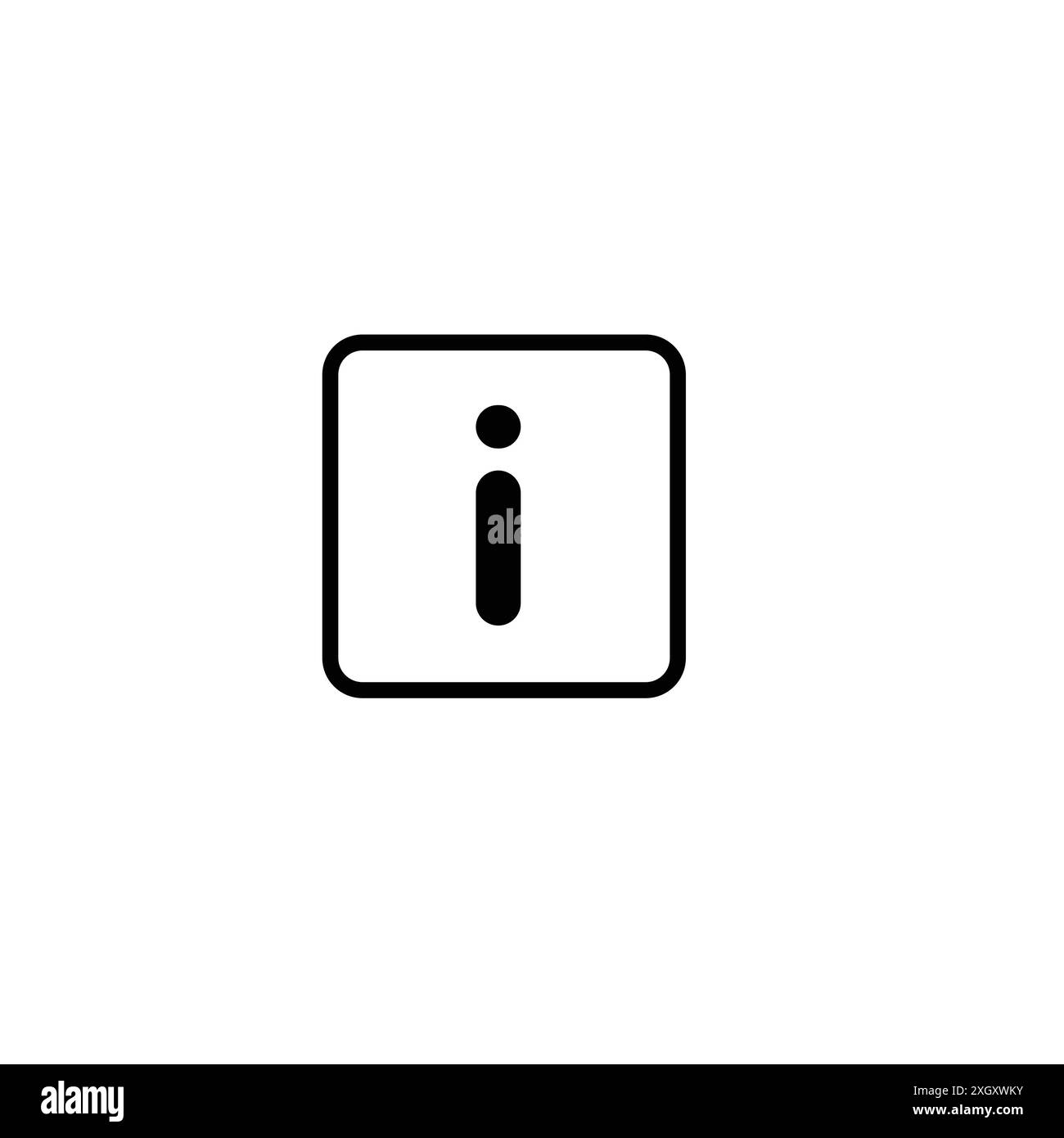 Info icon logo sign vector outline in black and white color Stock ...