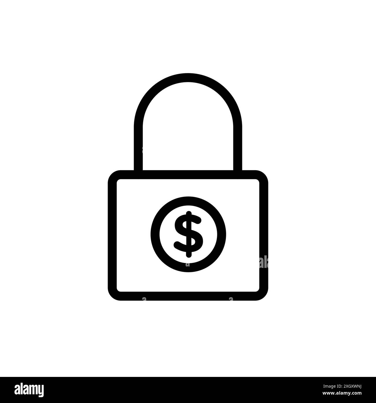 Fixed price icon logo sign vector outline in black and white color ...