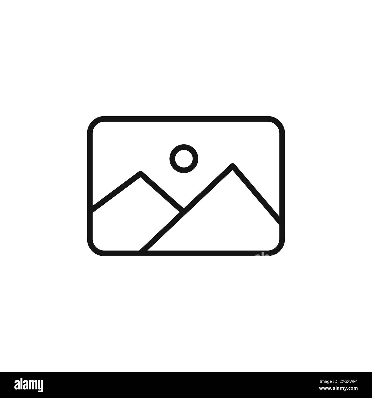 Picture icon logo sign vector outline in black and white color Stock ...