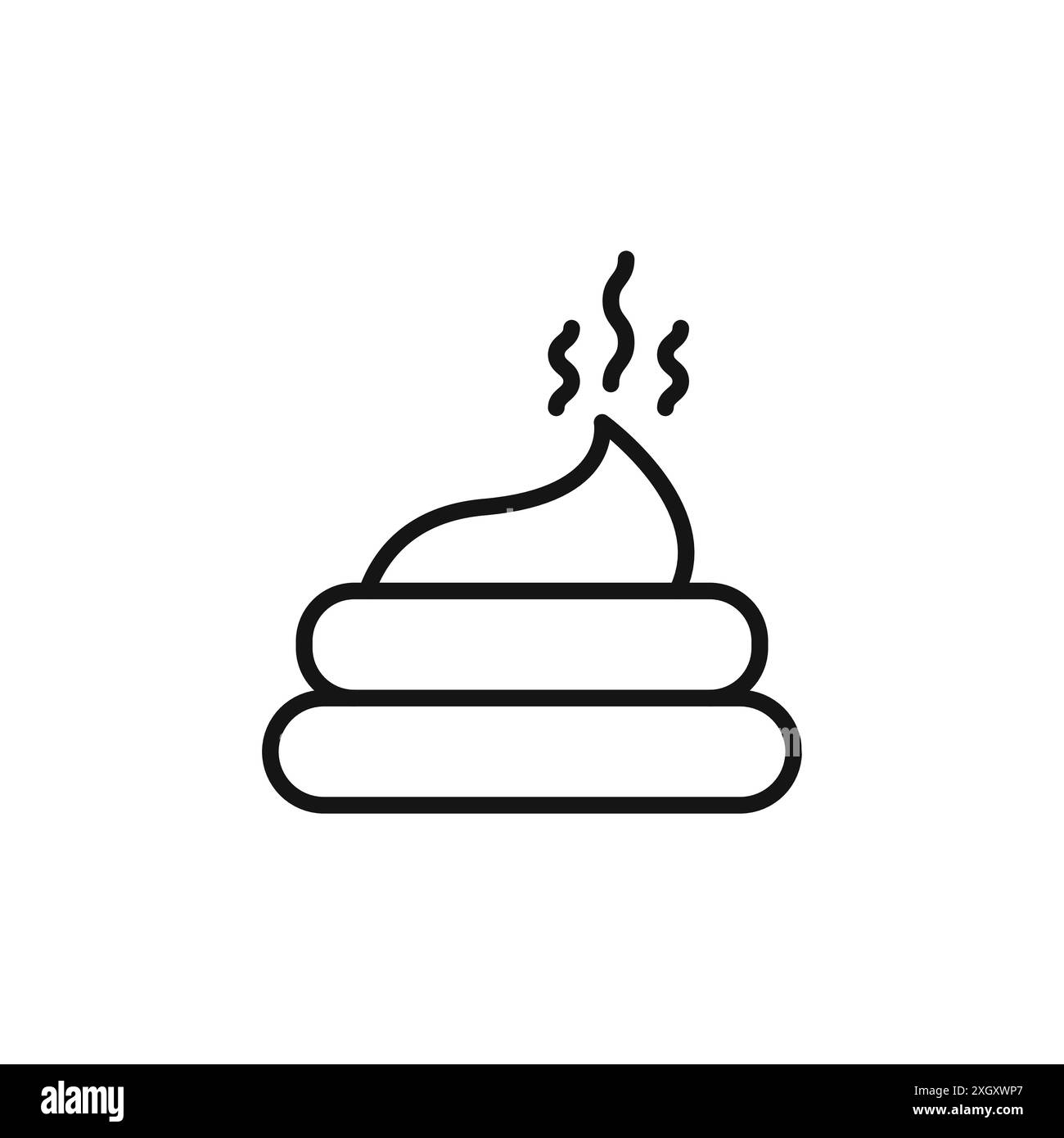 Poop icon logo sign vector outline in black and white color Stock ...
