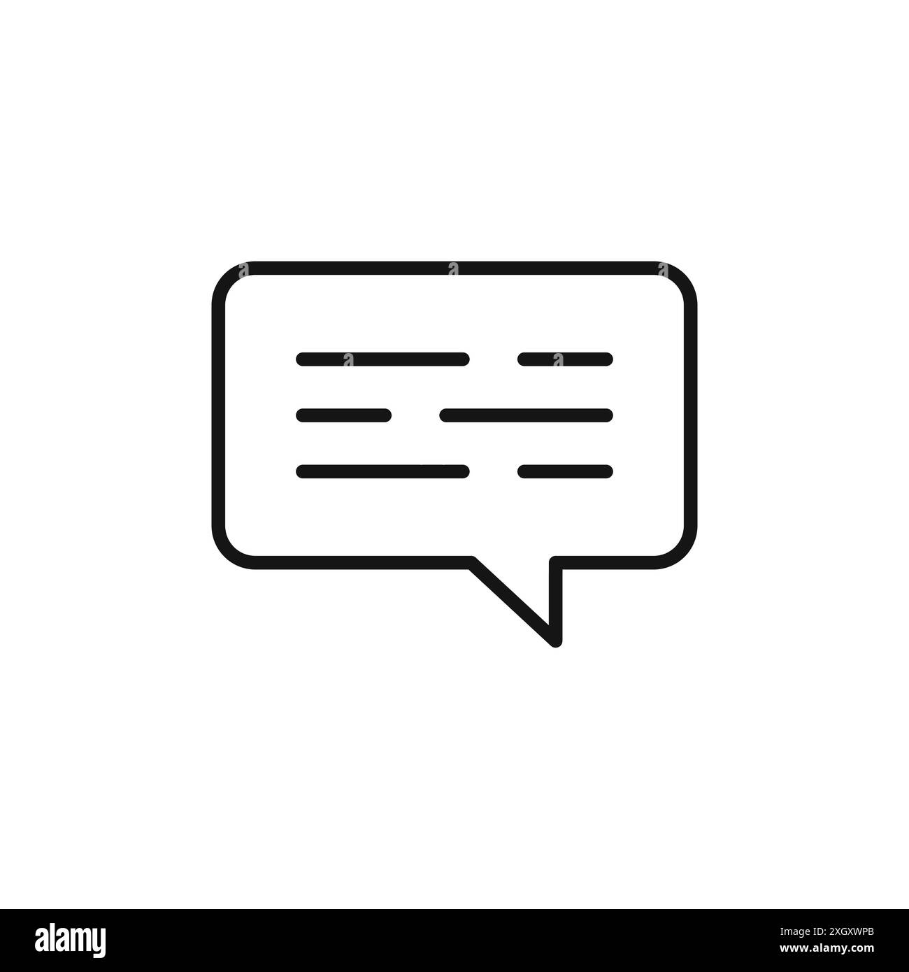 Subtitles icon logo sign vector outline in black and white color Stock ...