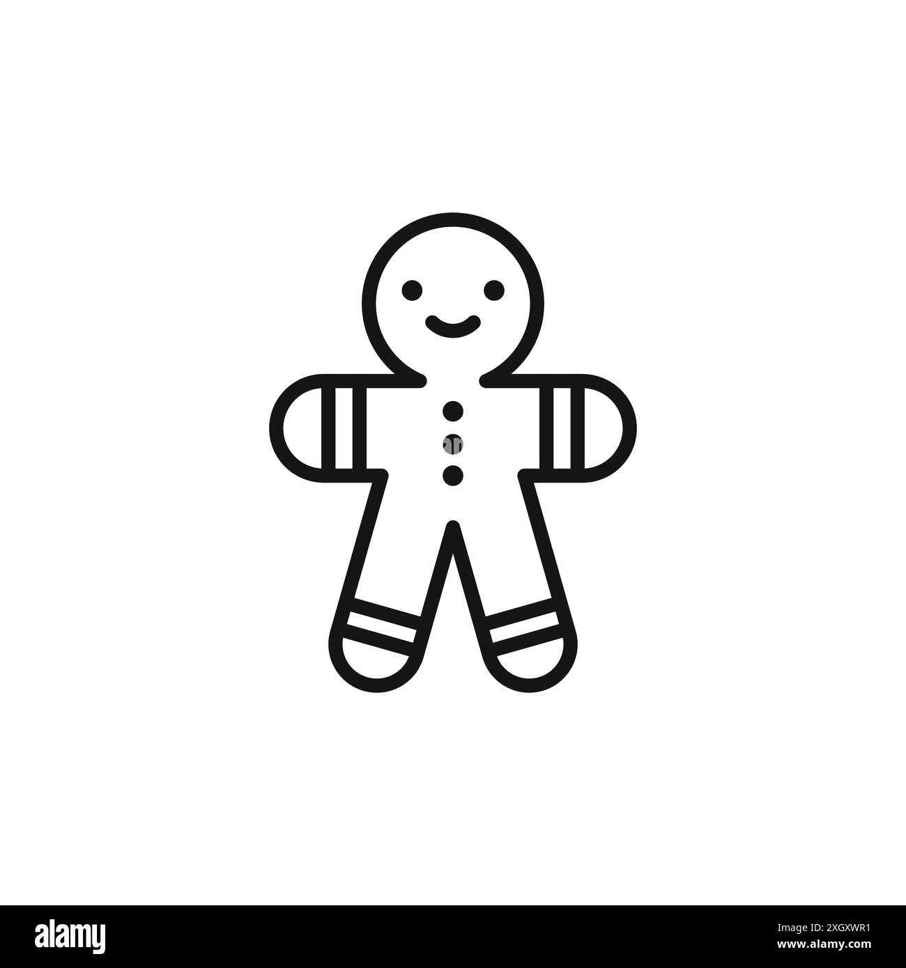 Gingerbread man outline vector hi-res stock photography and images - Alamy