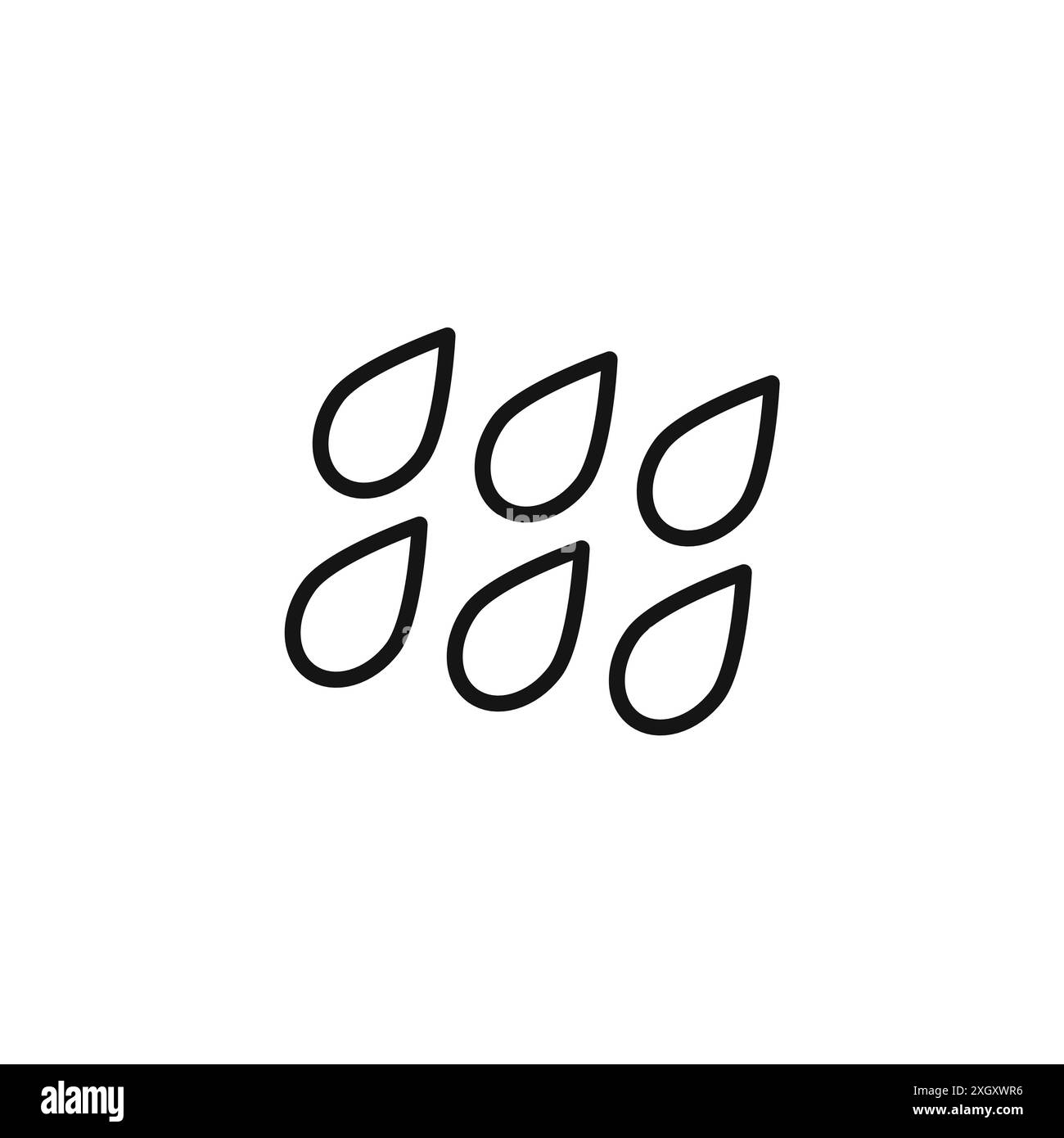 Raindrops illustration Cut Out Stock Images & Pictures - Alamy