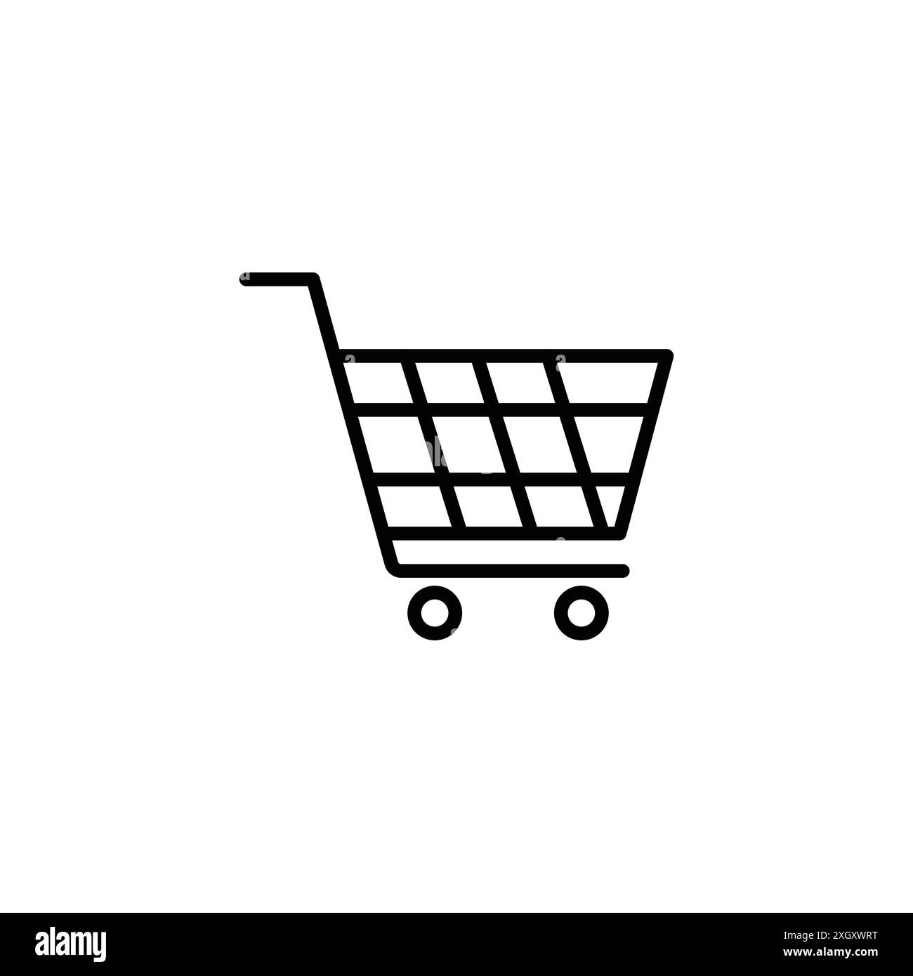 Shopping icon logo sign vector outline in black and white color Stock ...