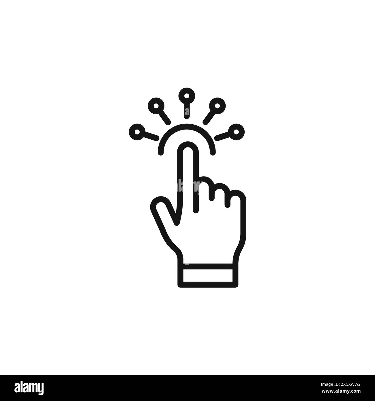 Interactive icon logo sign vector outline in black and white color ...