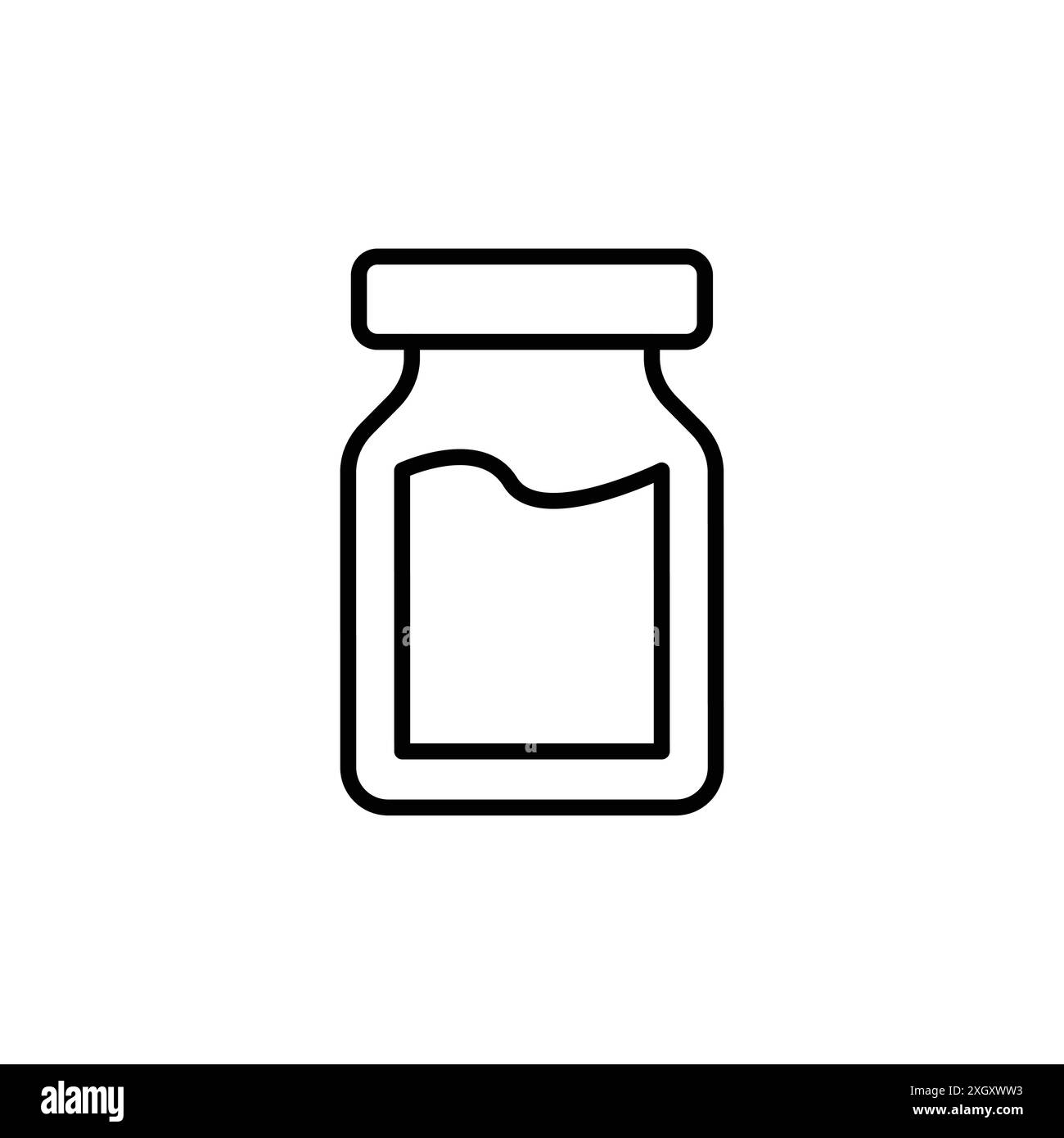 Jam icon logo sign vector outline in black and white color Stock Vector ...