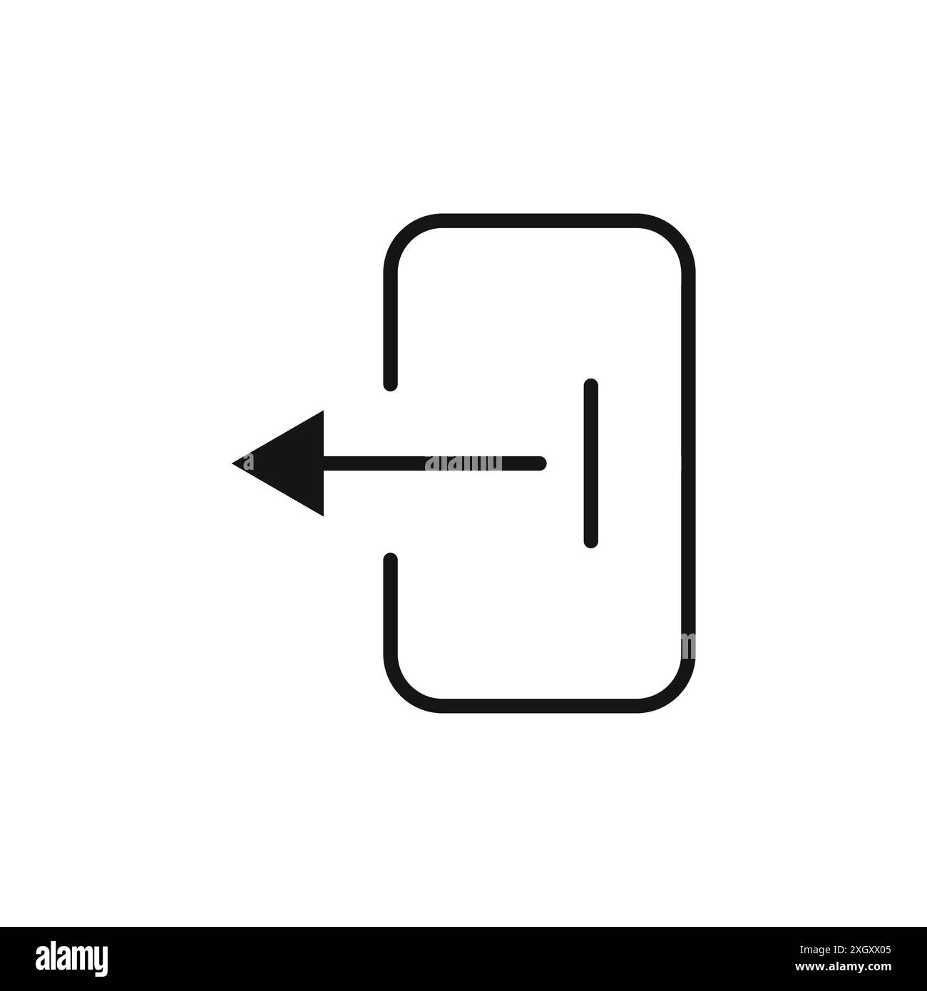 Logout sign icon Stock Vector Images - Alamy