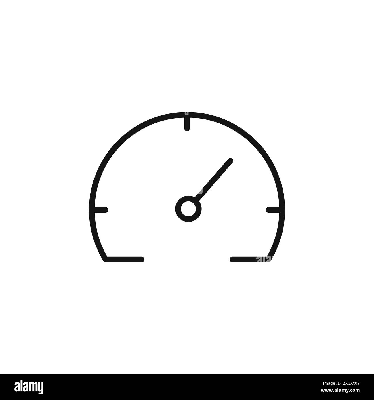 Tachometer icon logo sign vector outline in black and white color Stock ...