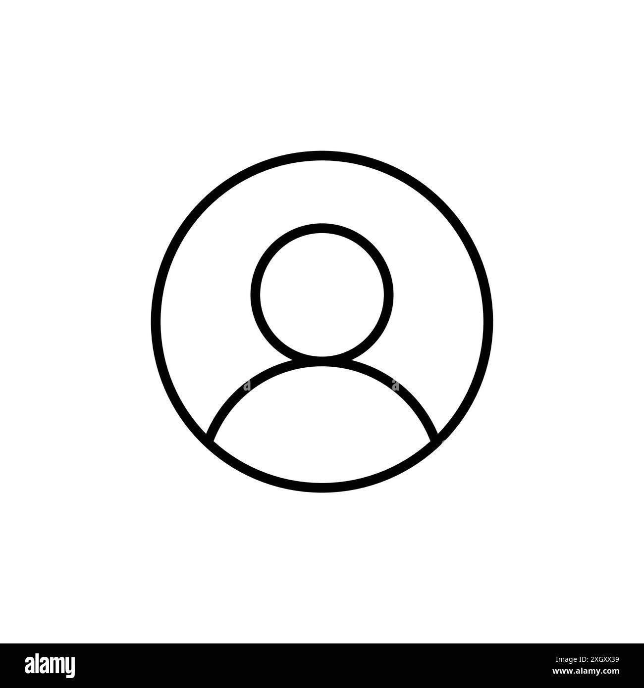 User icon logo sign vector outline in black and white color Stock ...