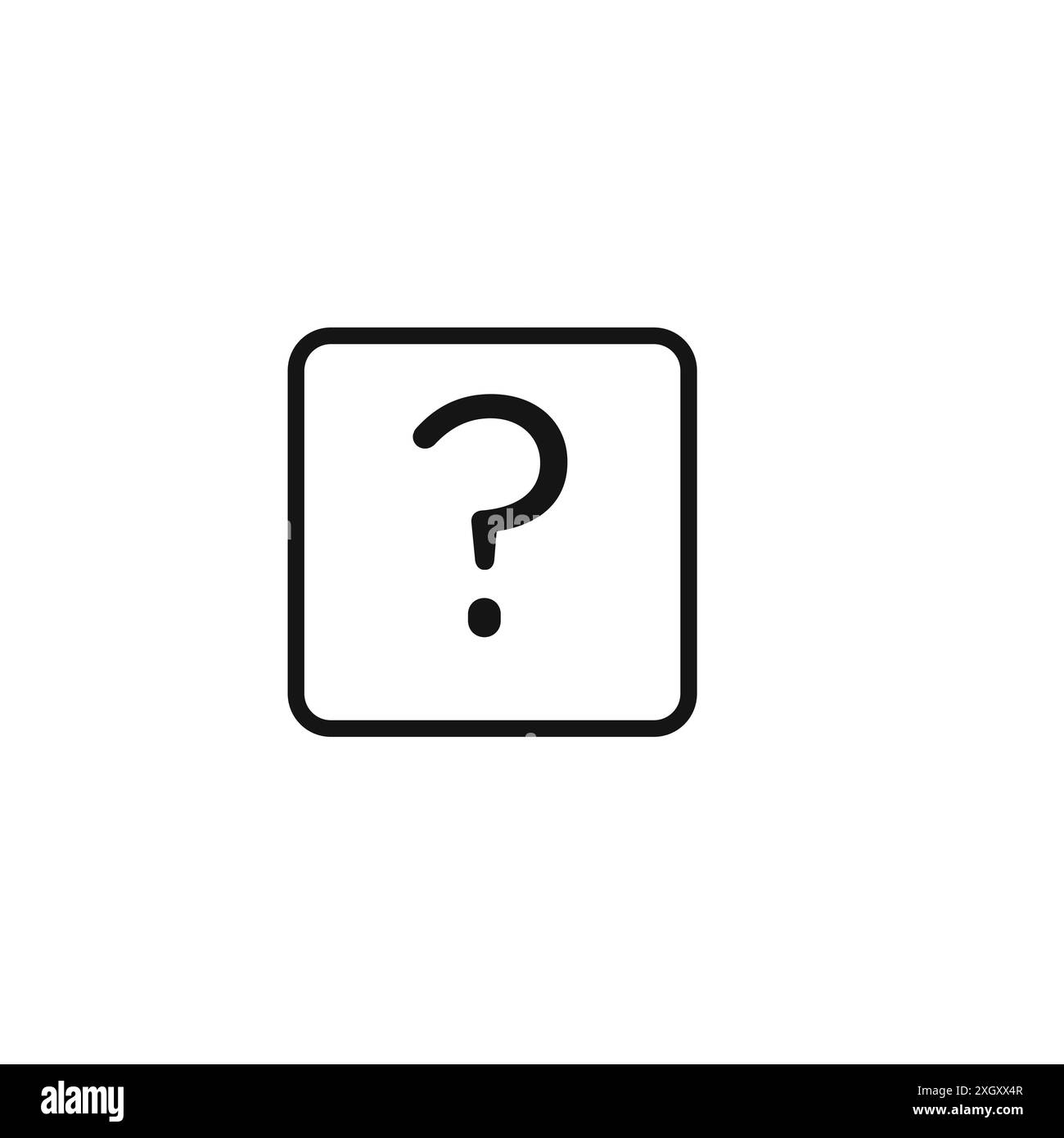 Question icon logo sign vector outline in black and white color Stock ...
