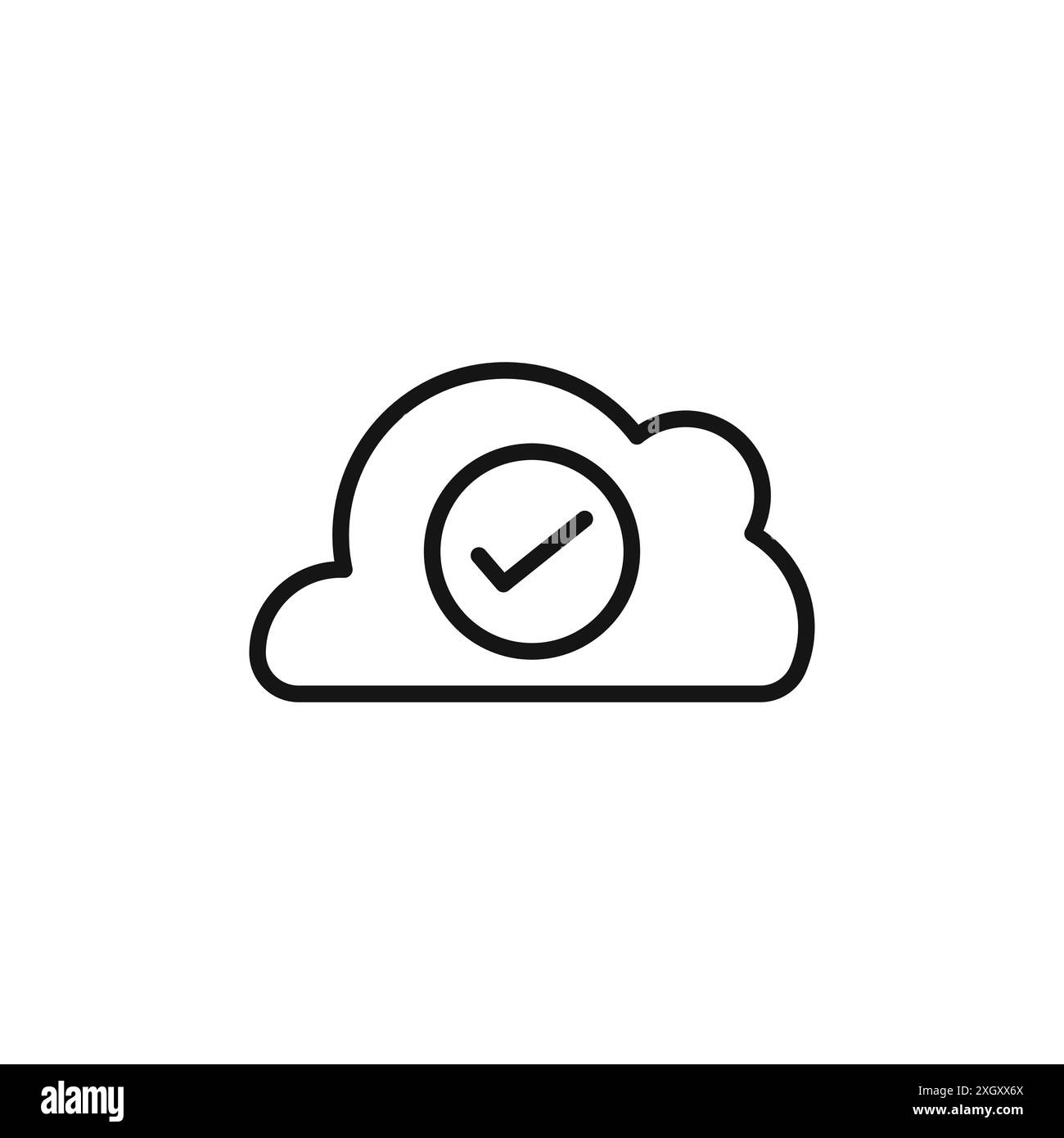 Saved to drive icon logo sign vector outline in black and white color ...