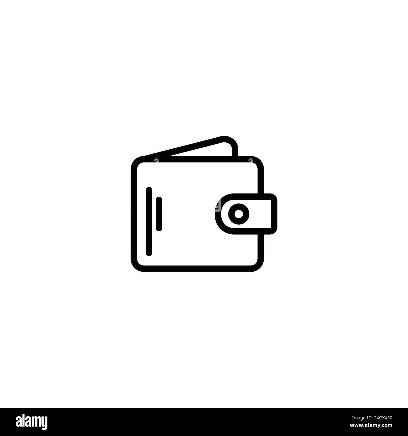 Wallet icon logo sign vector outline in black and white color Stock ...