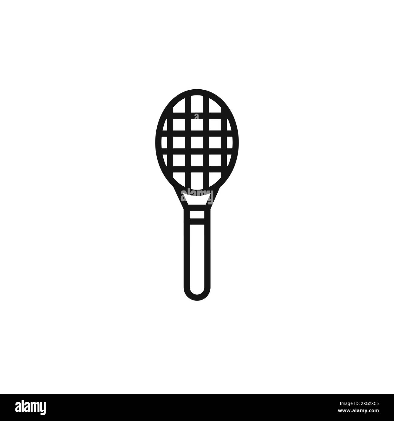 Racquet icon logo sign vector outline in black and white color Stock ...