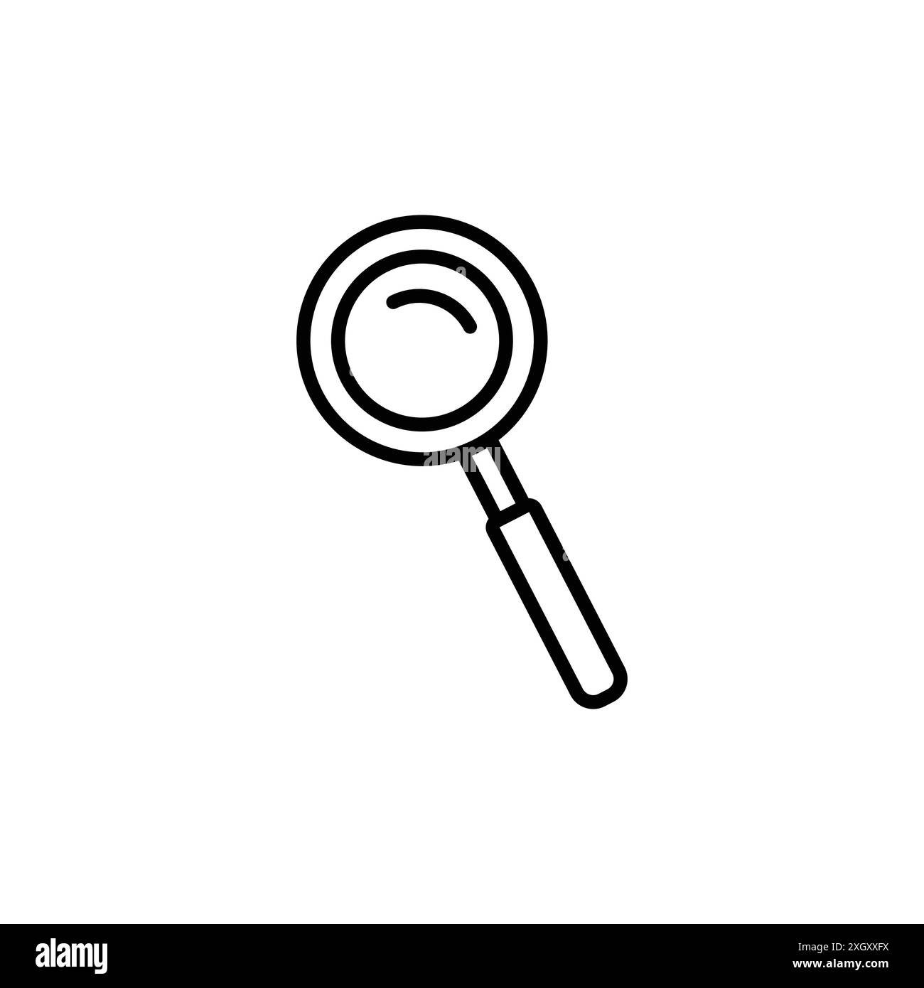 Search icon logo sign vector outline in black and white color Stock ...