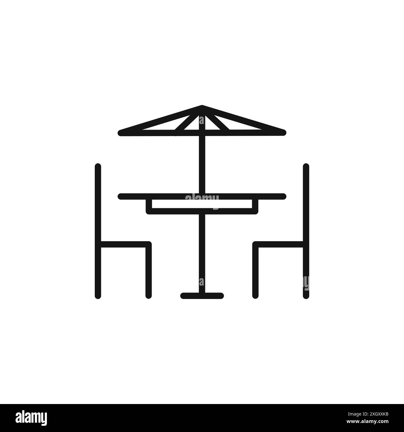 Terrace icon logo sign vector outline in black and white color Stock ...