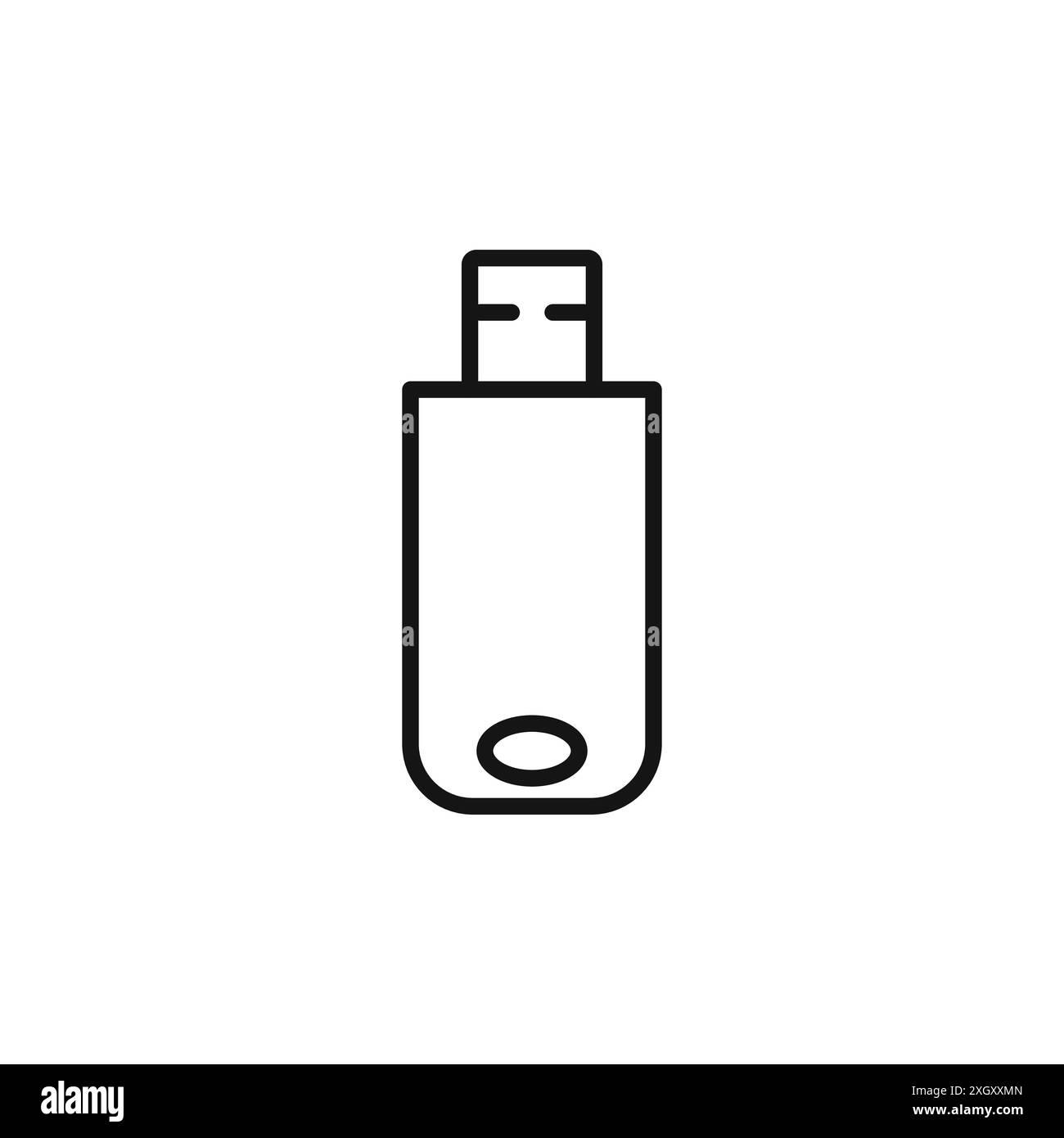 USB pendrive icon logo sign vector outline in black and white color ...