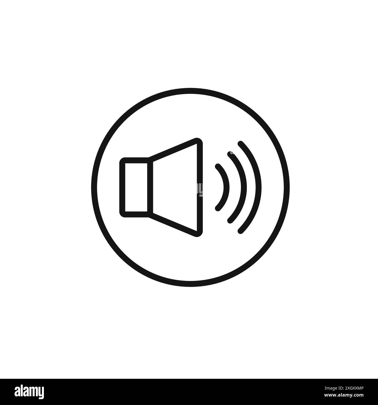 Volume icon logo sign vector outline in black and white color Stock ...