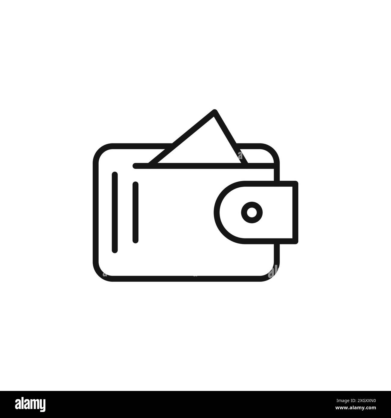 Wallet icon logo sign vector outline in black and white color Stock ...