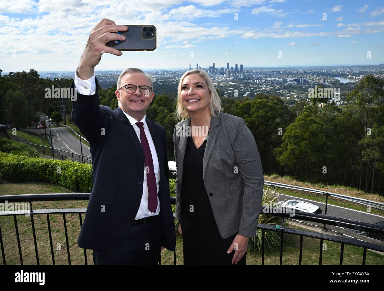 Prime Minister Anthony Albanese (left) and Rebecca Hack (right), Labor ...
