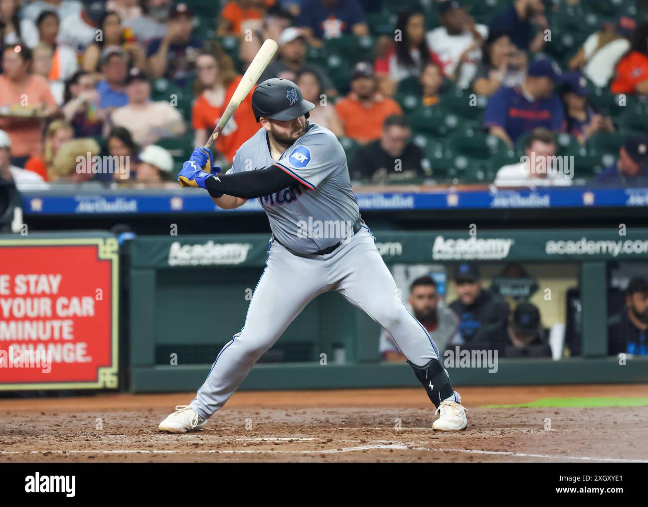 HOUSTON, TX - JULY 10: Miami Marlins first baseman Jake Burger (36 ...
