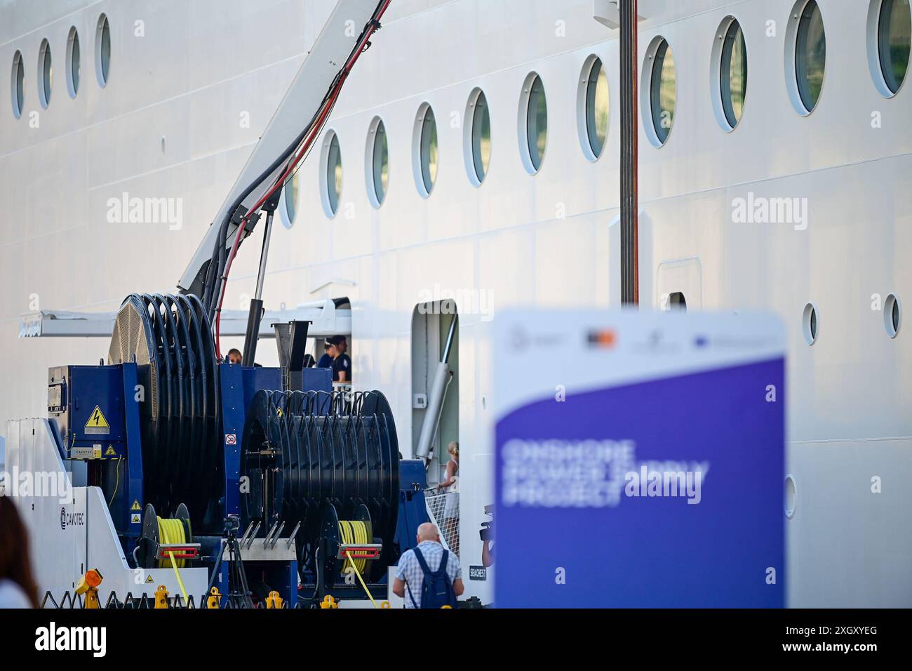 Beijing, Malta. 10th July, 2024. Facilities of the shore-to-ship power ...