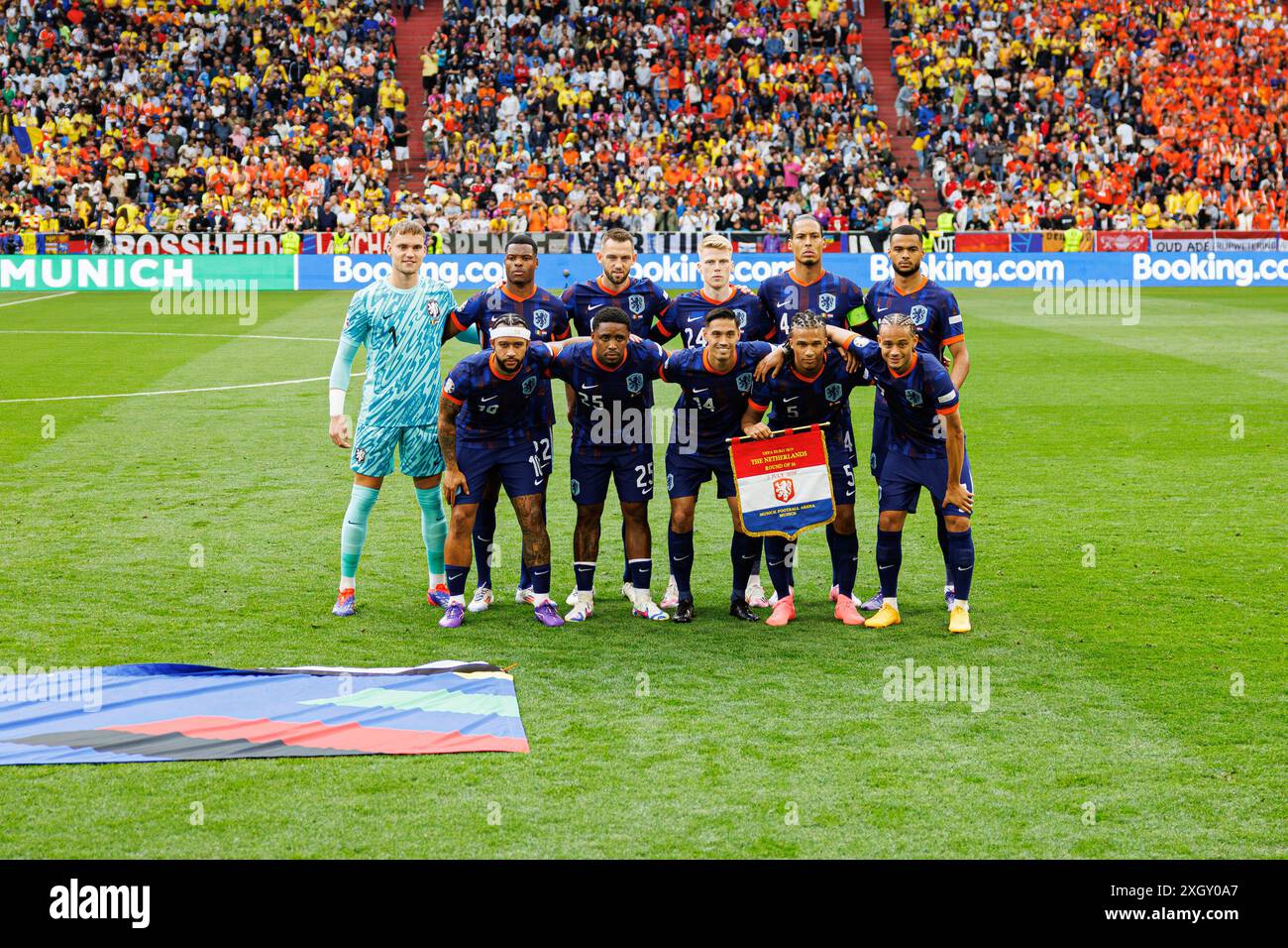 Munich, Germany. 02nd July, 2024. Team of Netherlands pose for a group ...