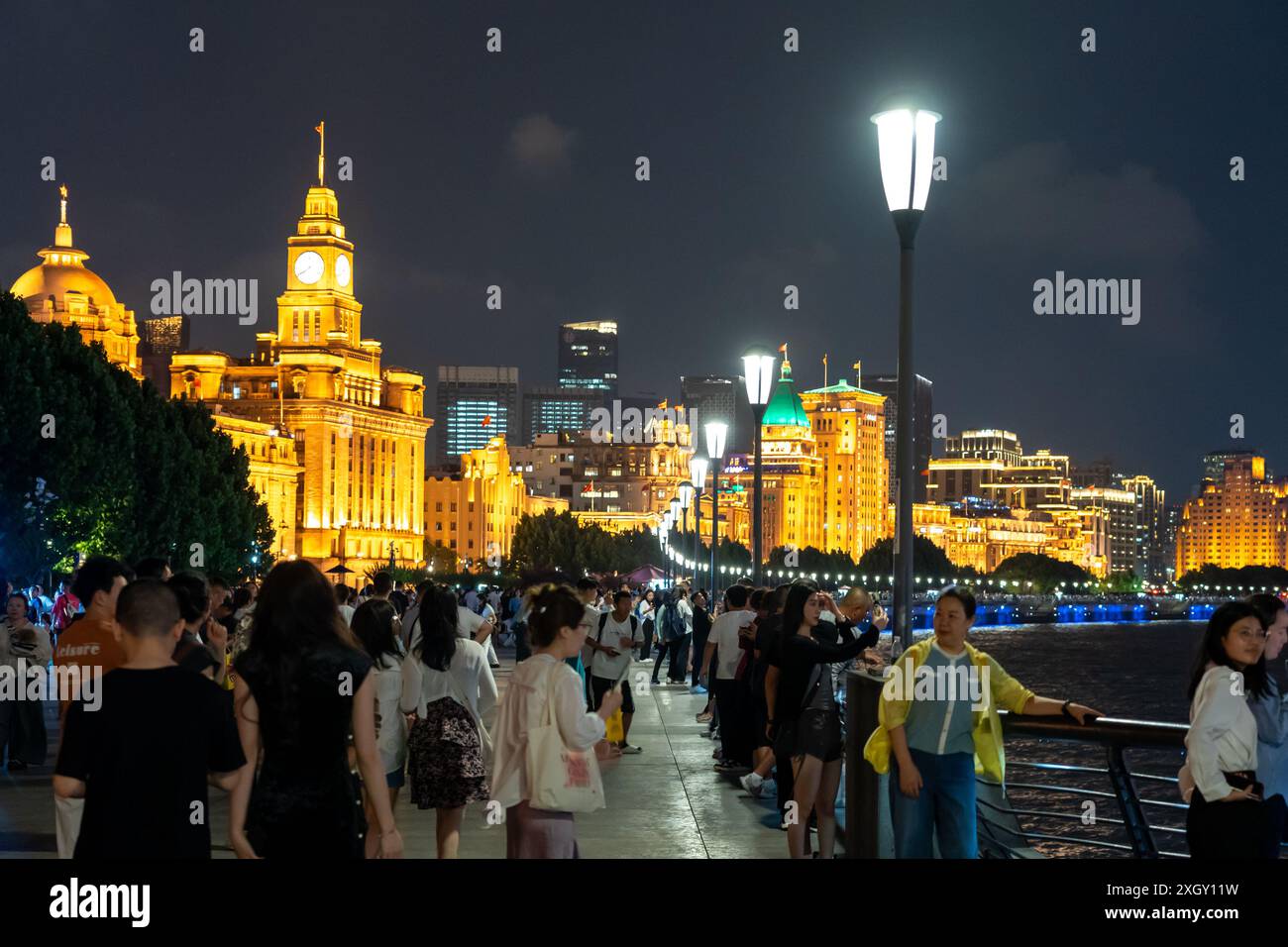 Shanghai, China, June 04, 2024: Night view of the bund shanghai. The ...